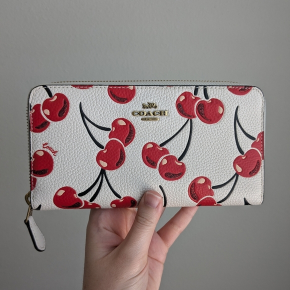 Coach | Bags | Coach Cherry Zip Around Wallet | Poshmark